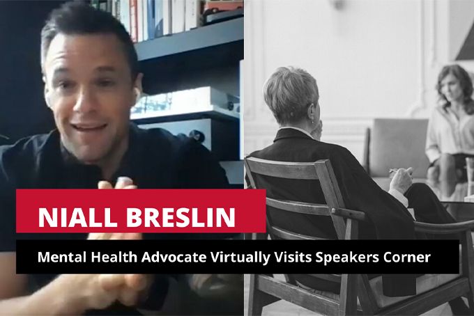 Mental Health Advocate Niall Breslin Virtually Visits Speakers Corner ...
